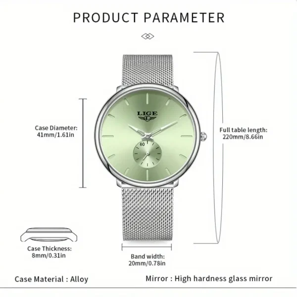 LIGE Women’S & Men’S Quartz Watch – Frenzy Shop